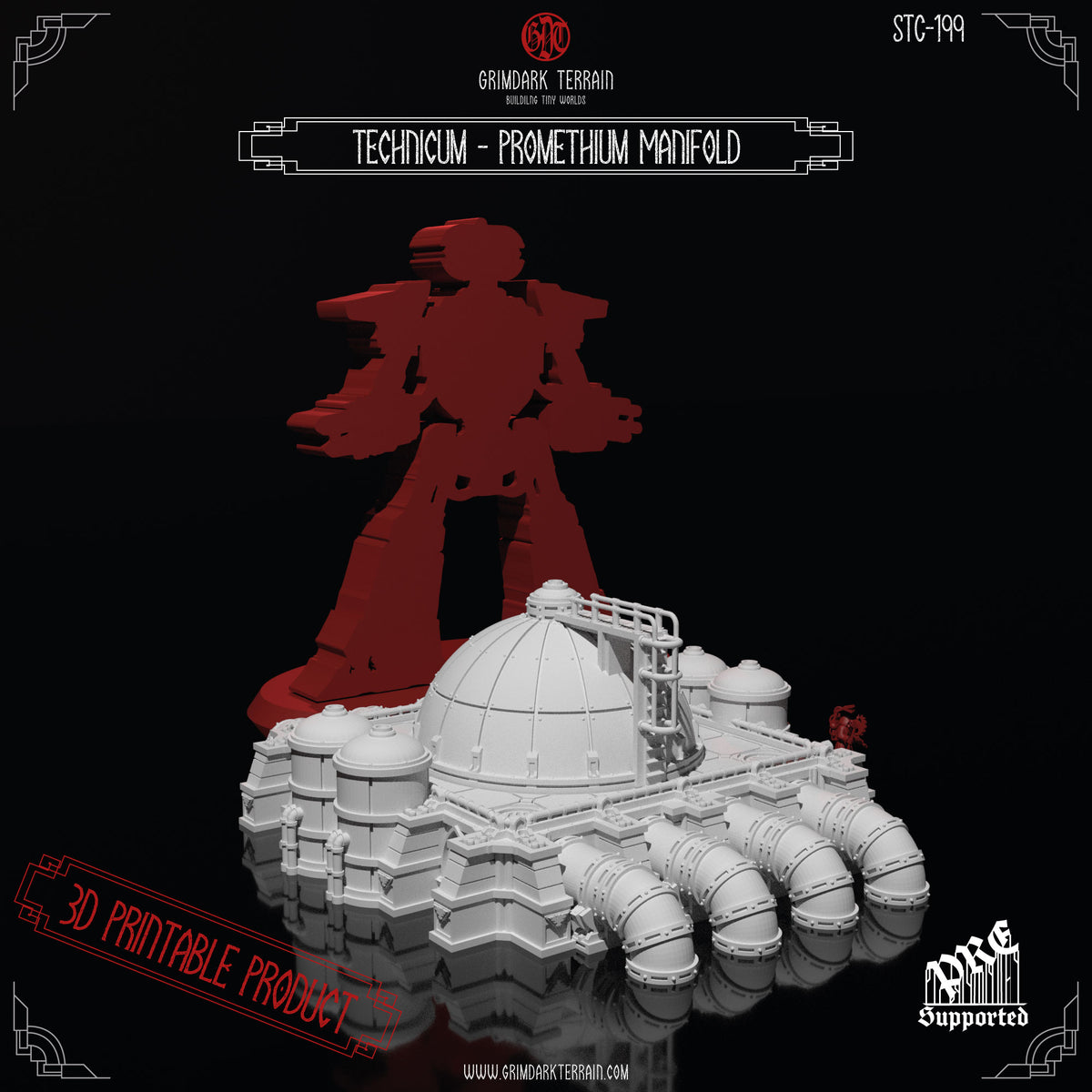 Promethium Manifold - sci-fi 8mm terrain kit – Metal Oak Casting Studios