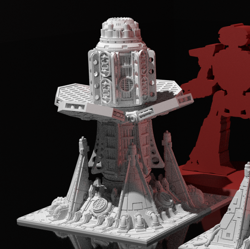 Sonotropic Tower - 6-8mm scifi Terrain kit – Metal Oak Casting Studios