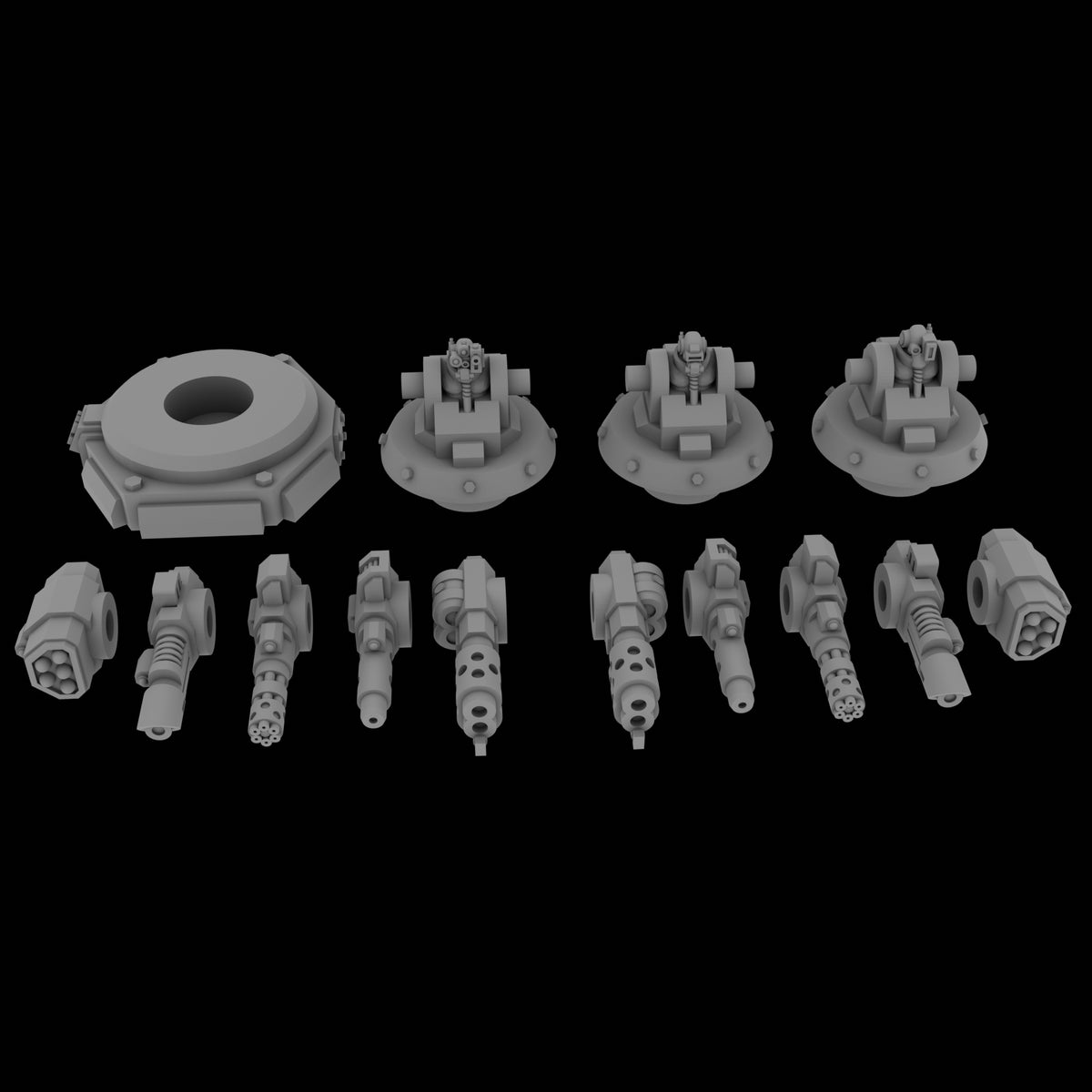 Ground turret Set – Metal Oak Casting Studios