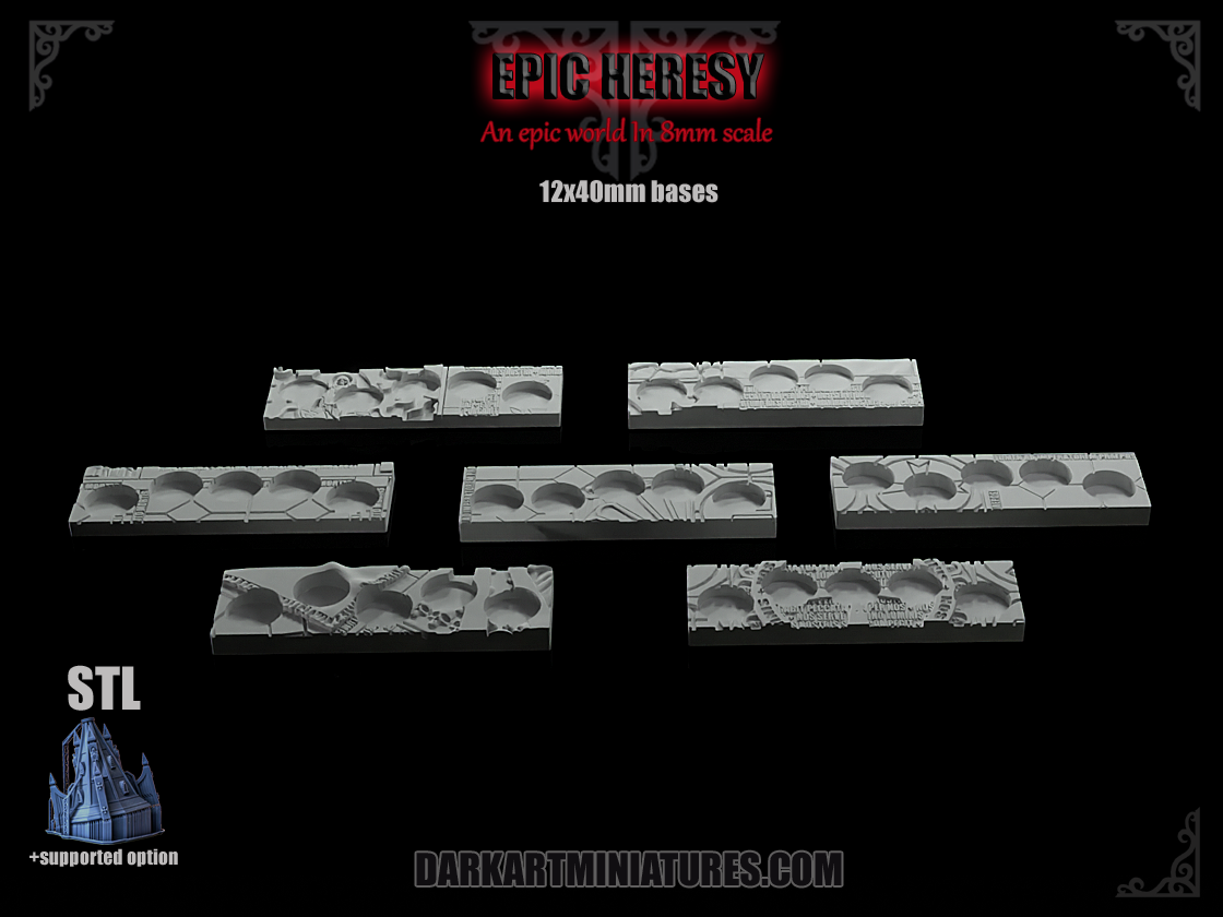 Epic Heresy - 12x40mm infantry bases 6mm scale – Metal Oak Casting Studios