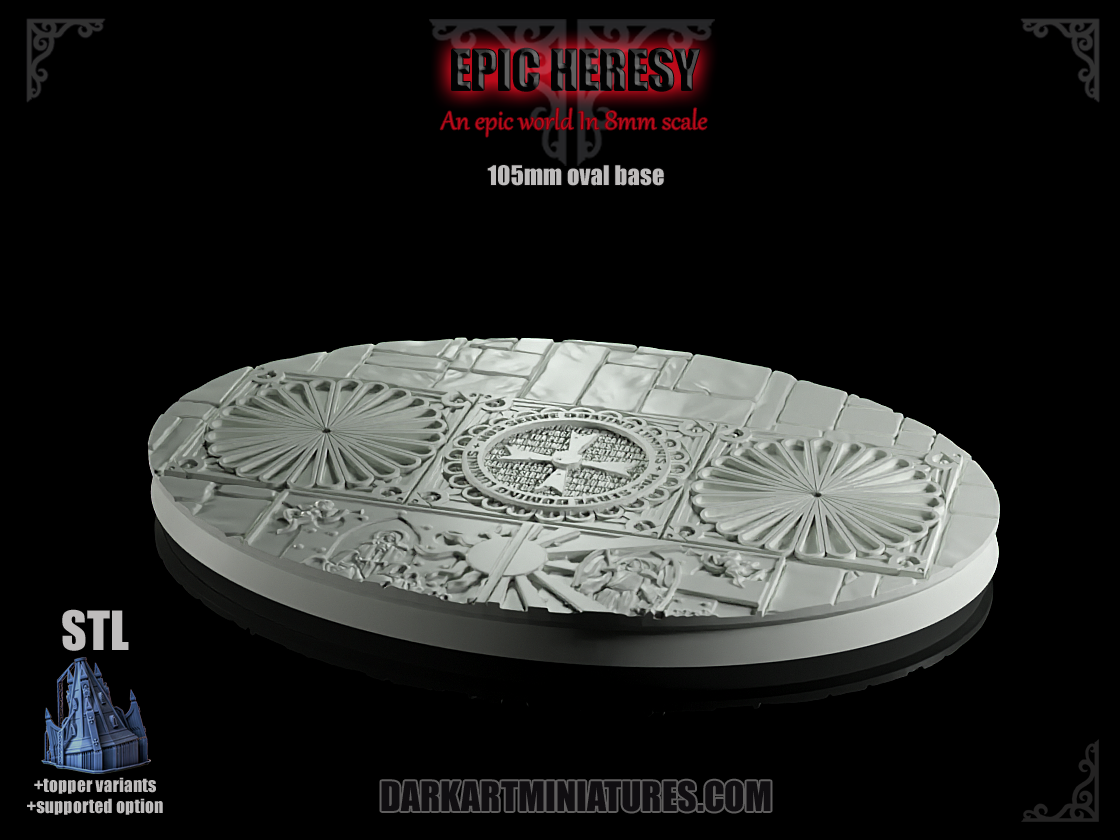 Epic Heresy - 105mm Oval 6-8mm scale base topper – Metal Oak Casting ...
